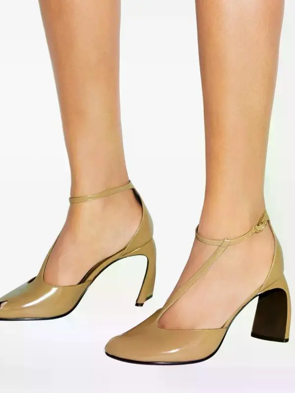 Tory Burch T-strap Heeled Pumps - Brown