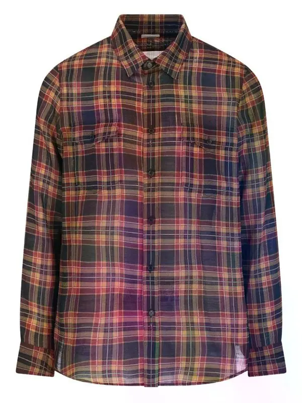 Saint Laurent Cassandre Checks Pocket Shirt