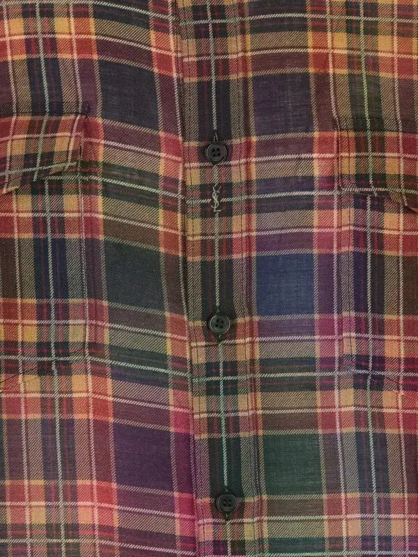 Saint Laurent Cassandre Checks Pocket Shirt