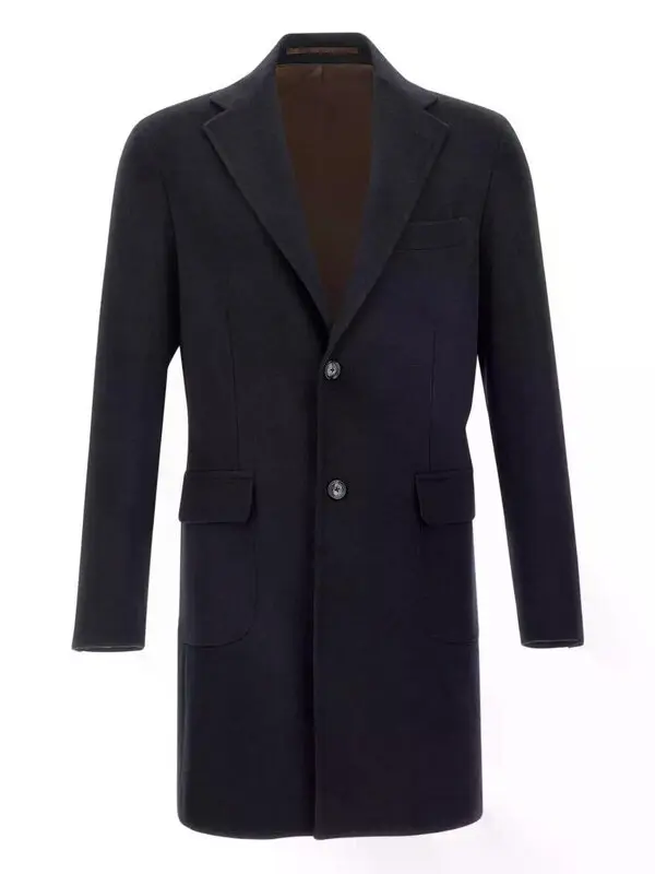 BARBA NAPOLI Flap-pocket Half-belt Coat