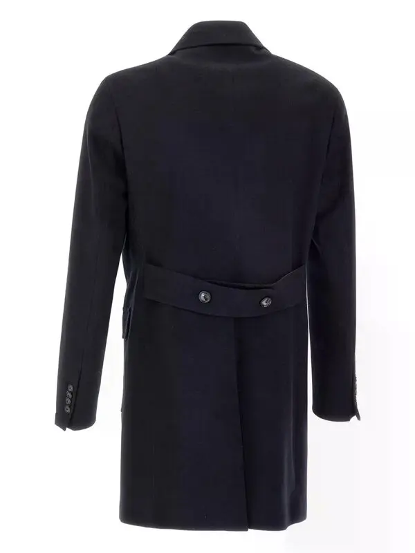 BARBA NAPOLI Flap-pocket Half-belt Coat