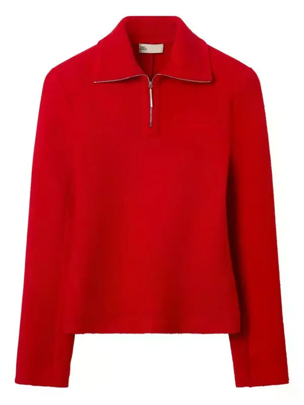 Tory Burch Half-zip Wool Polo Shirt