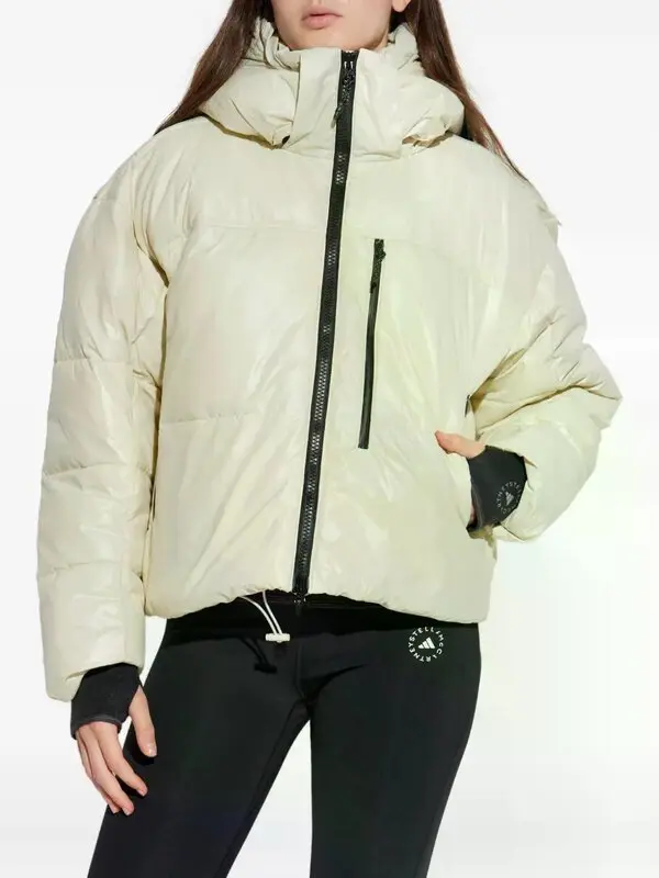 Adidas By Stella McCartney Hooded Zip Jacket - Neutrals
