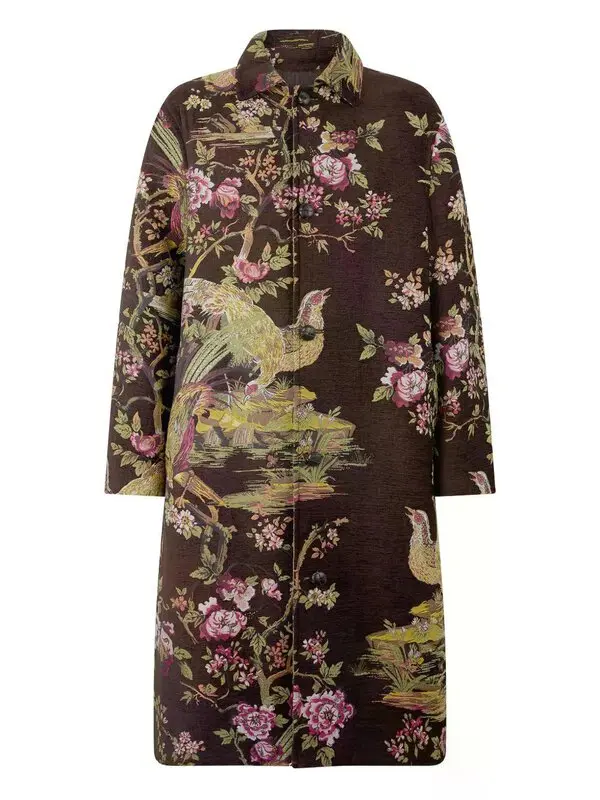 Roberto Cavalli Landscape Jacquard Coat