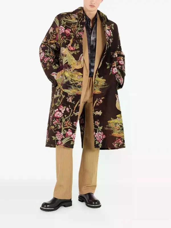 Roberto Cavalli Landscape Jacquard Coat