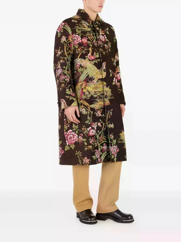 Roberto Cavalli Landscape Jacquard Coat