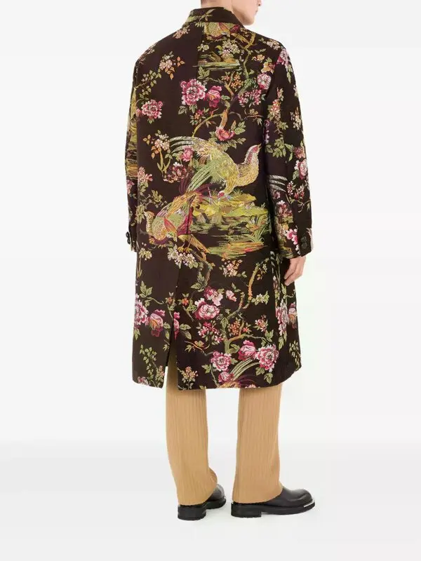 Roberto Cavalli Landscape Jacquard Coat