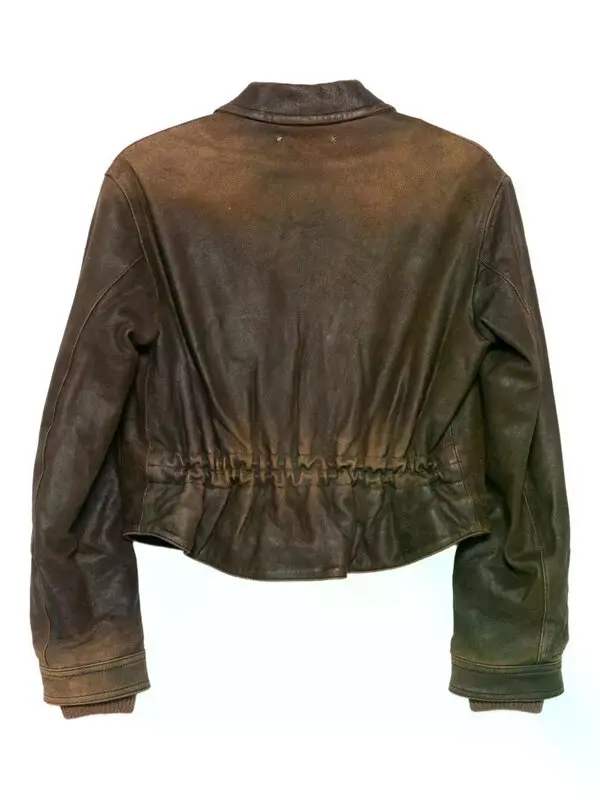 GOLDEN GOOSE Leather Zip-up Jacket