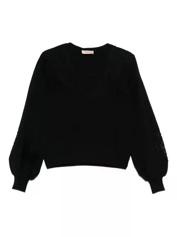 TWINSET Lace-trimmed Sweater