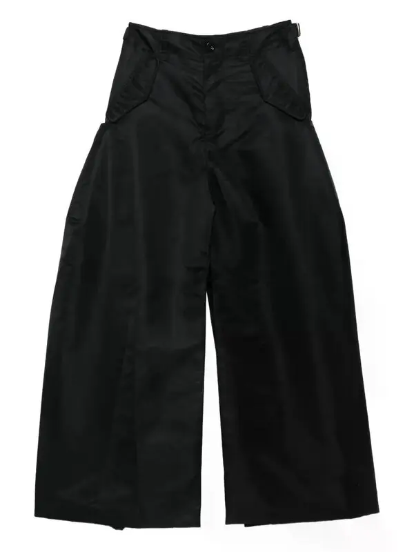 Sacai Buckle-detail Wide-leg Trousers