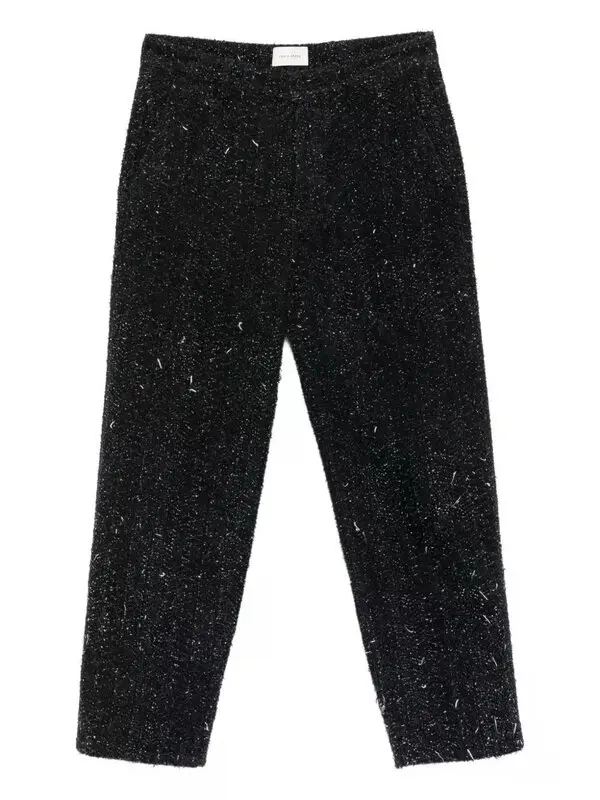 CRAIG GREEN Straight-leg Bouclé Trousers - Black