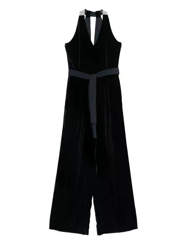 Peserico Belted Wide-leg Jumpsuit - Black