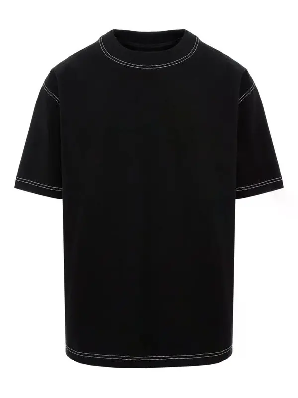 HAMZA Khan Contrast-stitching T-shirt - Black