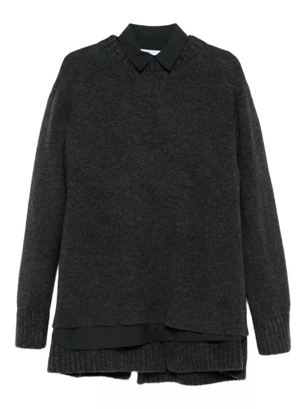 Sacai Layered Classic-collar Mini Dress