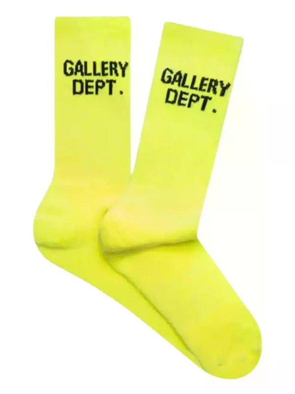 GALLERY DEPT. Logo Socks - Yellow