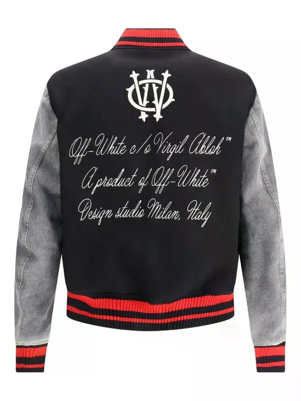 Off-White Varsity Buttoned Jacket - Black