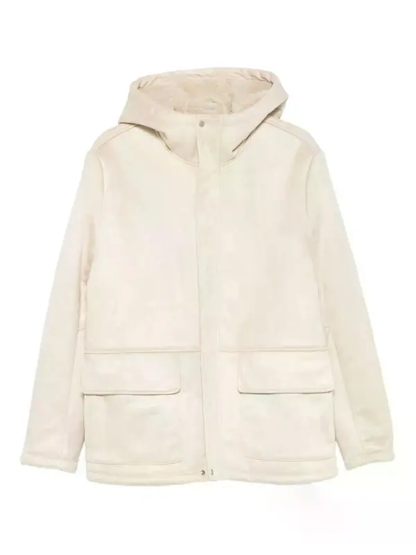 DANIELE ALESSANDRINI Long-sleeved Hooded Jacket - Neutrals