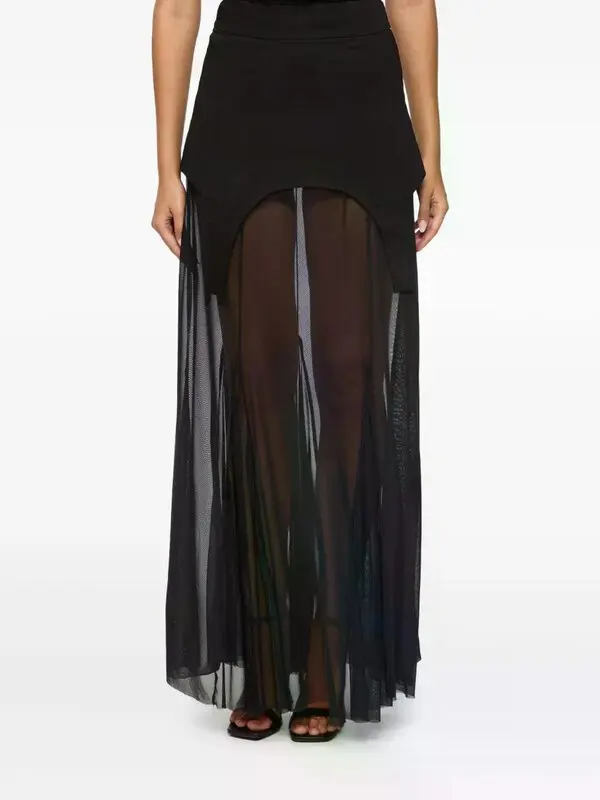 HAMZA Tulle Maxi Skirt