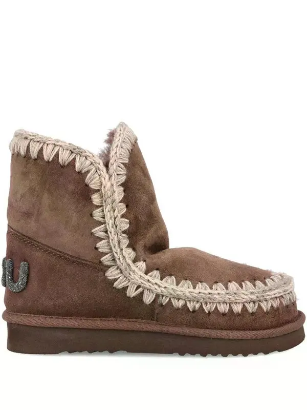 Mou Crochet-trim Boots