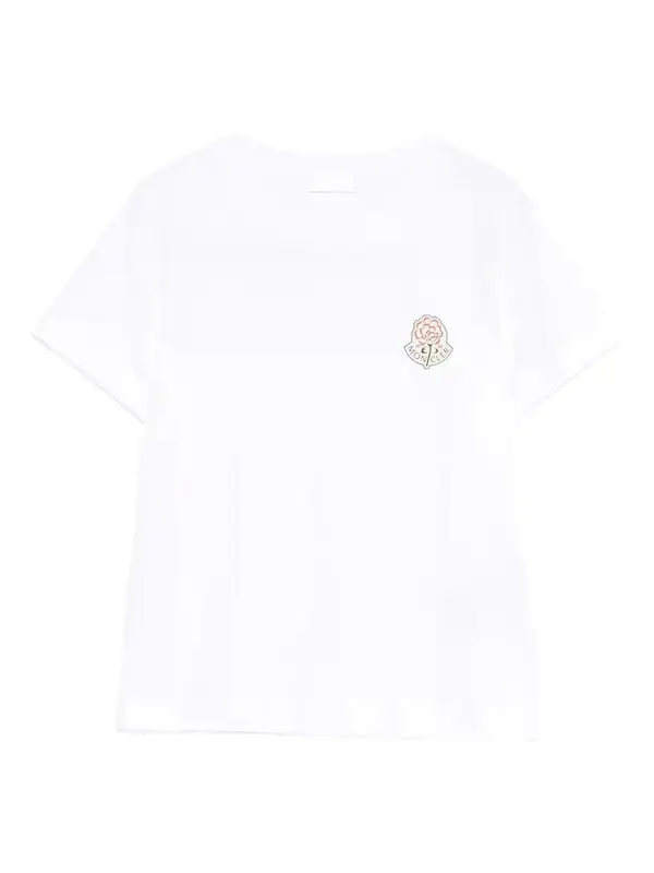 Moncler Logo-detail Crew-neck T-shirt - White