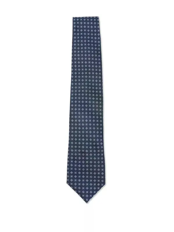 Corneliani Patterned Silk Neck Tie - Blue