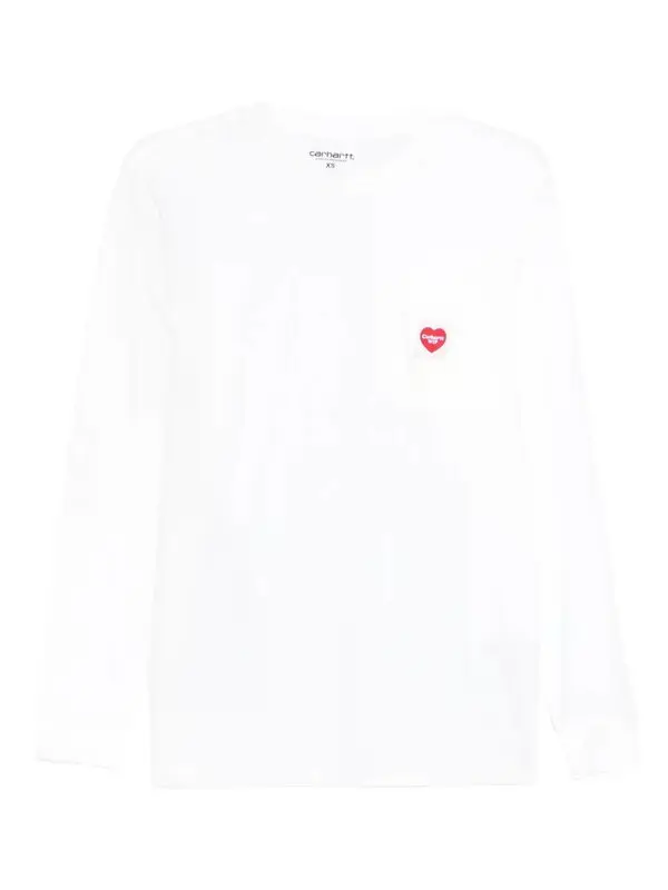 Carhartt Work In Progress Pocket Heart Long-sleeve T-shirt - White