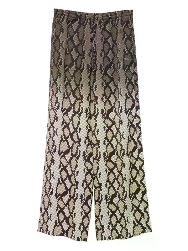 Stella McCartney Patterned Wide Leg Trousers - Brown
