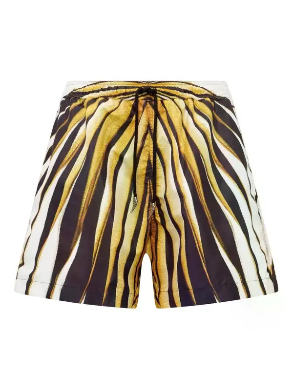 Roberto Cavalli Print Swim Shorts - Black