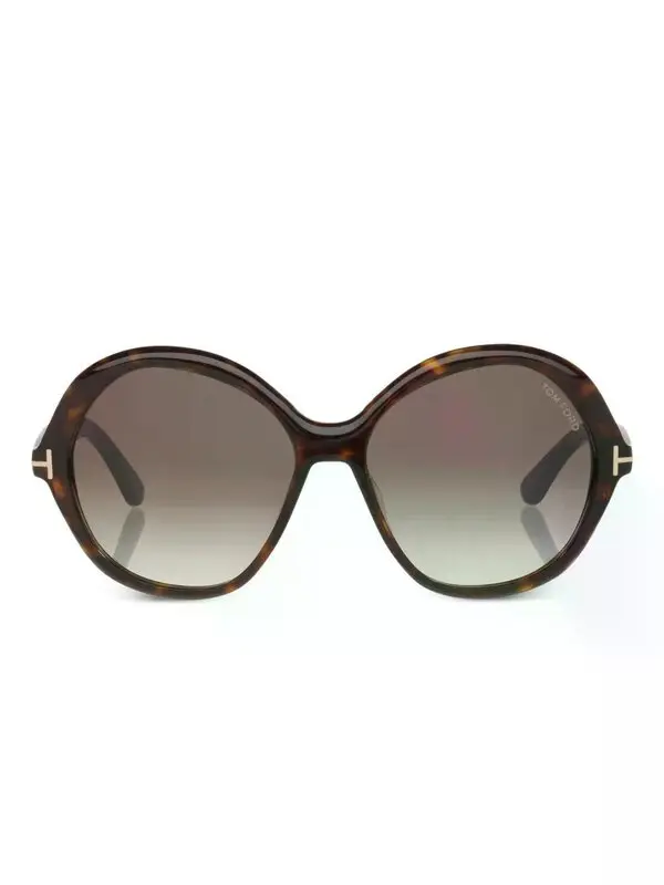 TOM FORD Annabelle Round Sunglasses - Brown