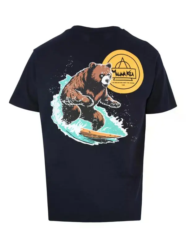 MAUNA KEA Surfing Bear T-shirt - Blue
