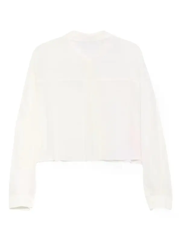 AMOMENTO Drawer Pocket Crop Shirt
