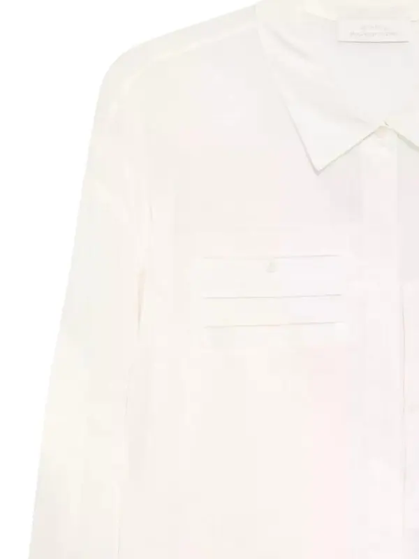 AMOMENTO Drawer Pocket Crop Shirt