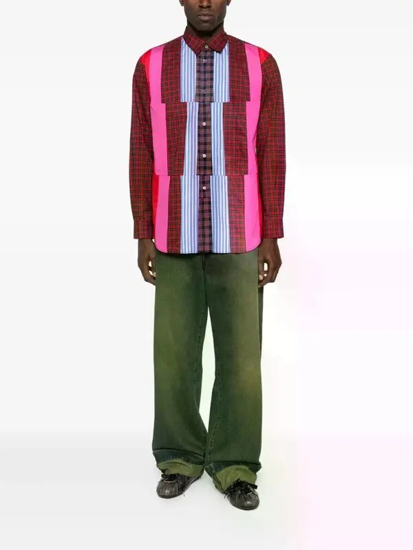 Comme Des Garçons Patchwork Plaid Shirt