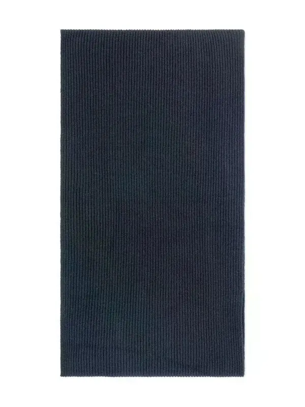 Eric Bompard Ribbed Scarf - Blue
