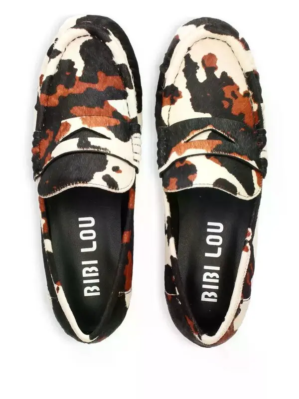 BIBI LOU Patterned Strap Loafers