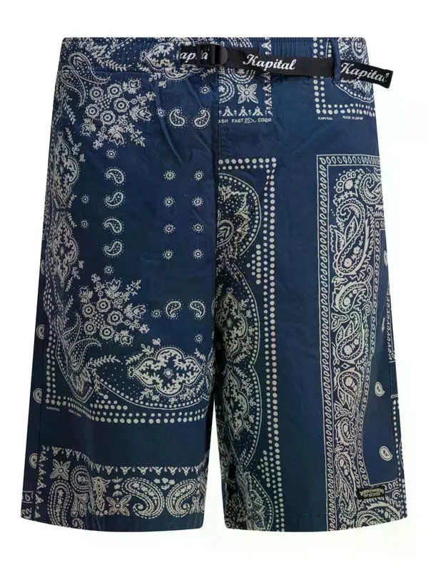 Kapital Bandana Print Shorts - Blue