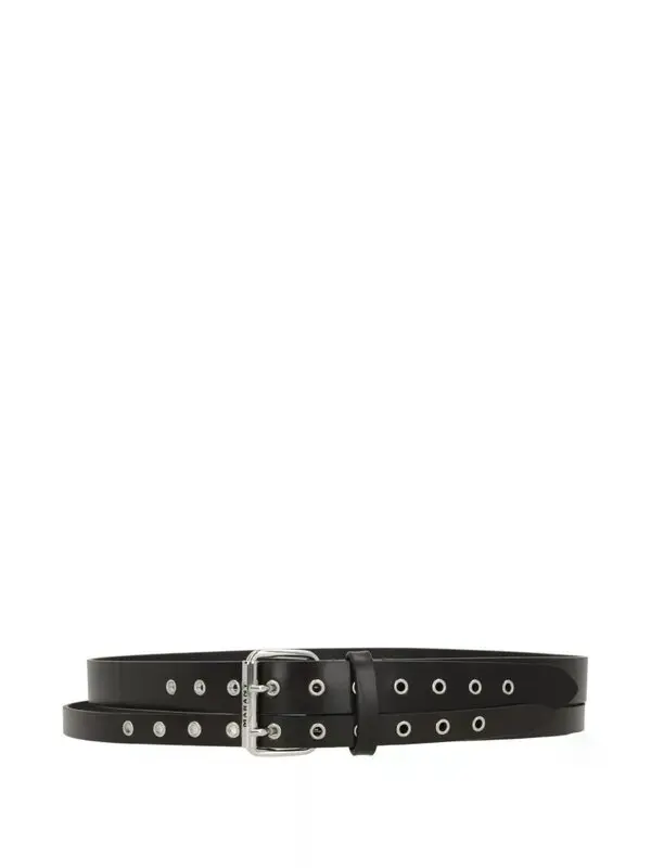 Isabel Marant Eyelet Buckle Belt - Black