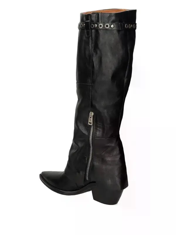 A.S.98 Buckle Eyelet Leather Boots