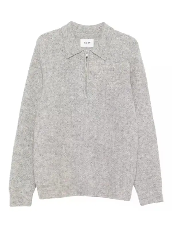 Nn07 Alfie Zip-neck Polo Shirt