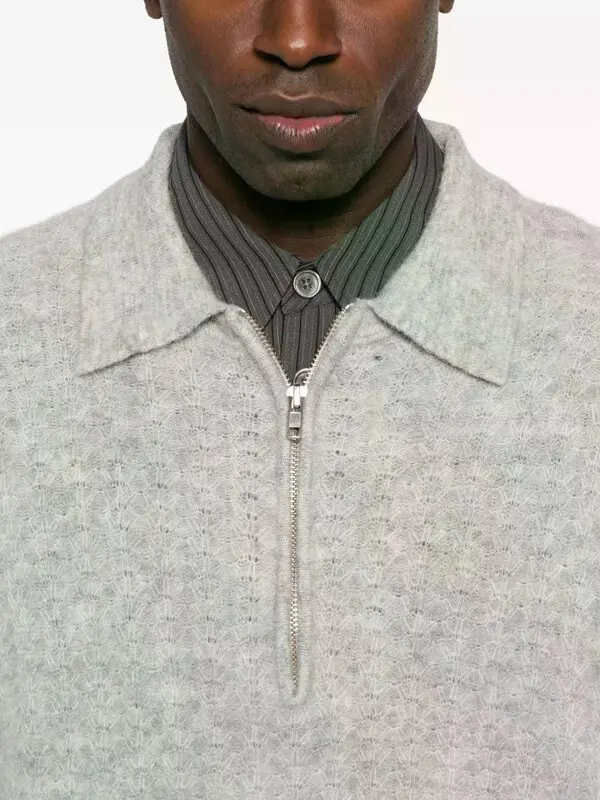 Nn07 Alfie Zip-neck Polo Shirt