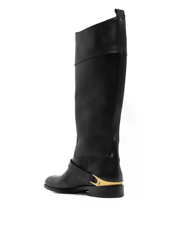 GOLDEN GOOSE Charlie Buckled Knee-high Boots - Black