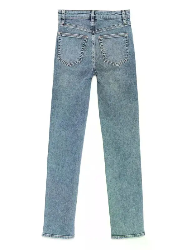 FRAME Faded-effect Straight-leg Jeans