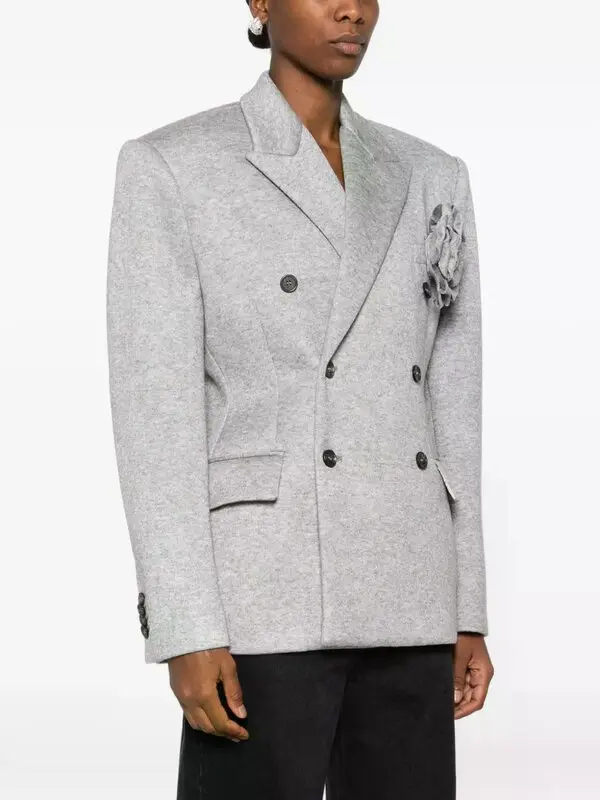 Giuseppe Di Morabito Rose-embellished Double-breasted Blazer