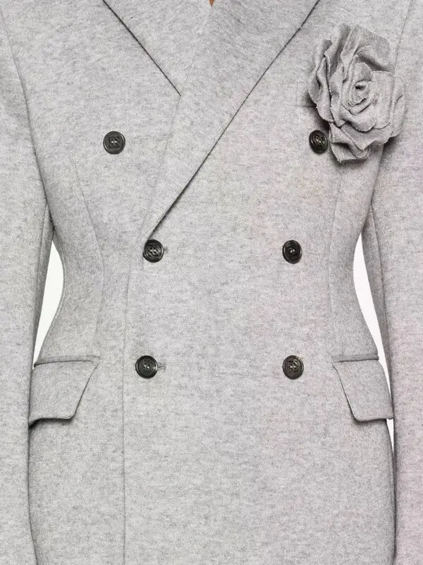 Giuseppe Di Morabito Rose-embellished Double-breasted Blazer