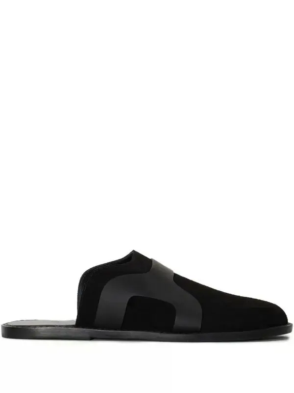 OSKLEN Suede Slippers - Black