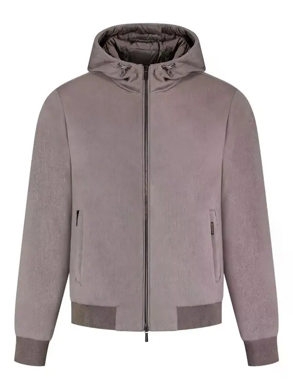 MOORER Zip-fastening Hooded Jacket