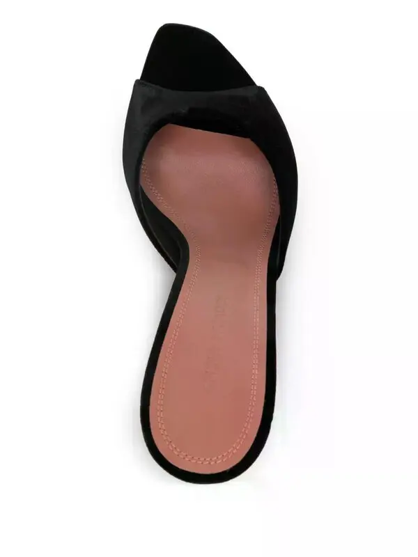 Amina Muaddi 95mm Alexa Heeled Mules - Black