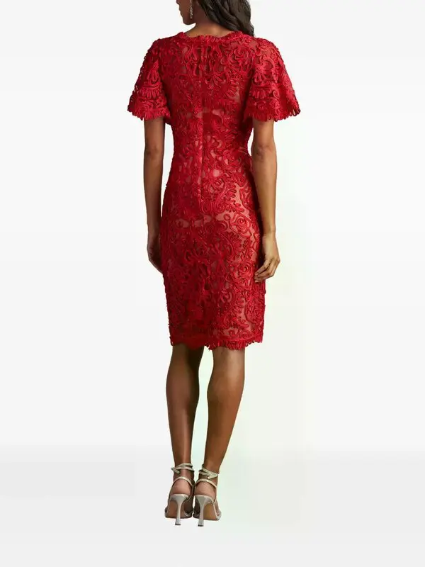 chinese dress ladies Tadashi Shoji Women's Newell Embroidered Blouson Dress