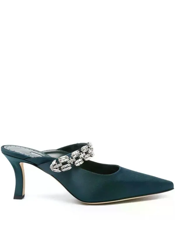 Manolo Blahnik 70mm Tamolmu Crystal-embellished Satin Pumps
