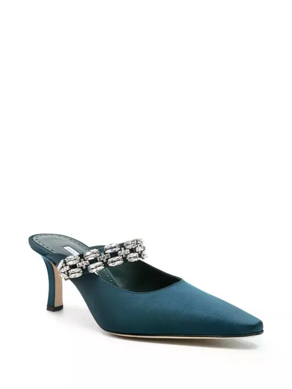 Manolo Blahnik 70mm Tamolmu Crystal-embellished Satin Pumps